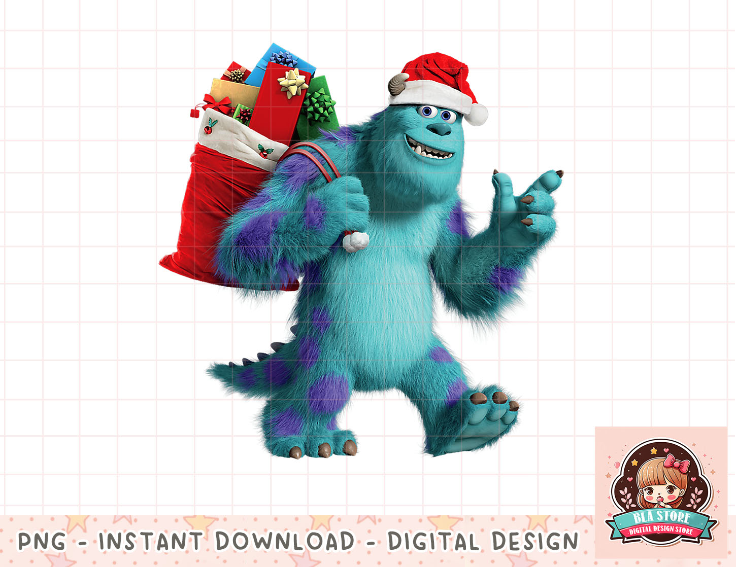 Disney PIXAR Monsters University Santa Sulley Holiday png, i | Inspire ...