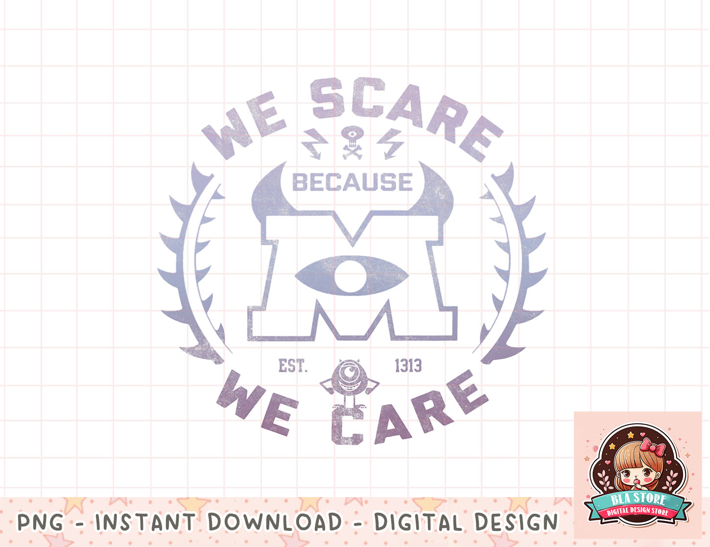 Disney Pixar Monsters University We Scare Because We Care pn | Inspire Uplift