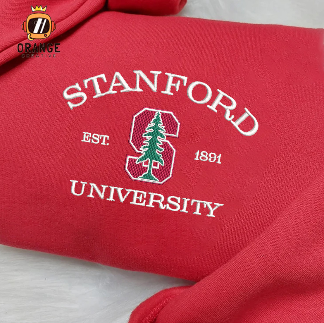 Stanford University Embroidered Crewneck, Stanford Logo Swea | Inspire ...