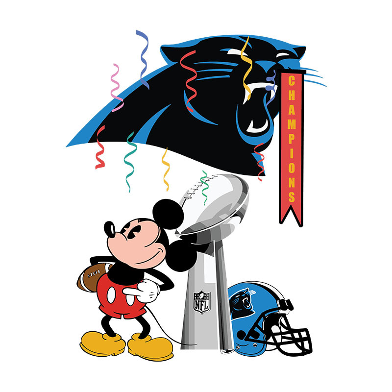 Mickey Mouse Teams Carolina Panthers NFL Svg, silhouette svg | Inspire ...