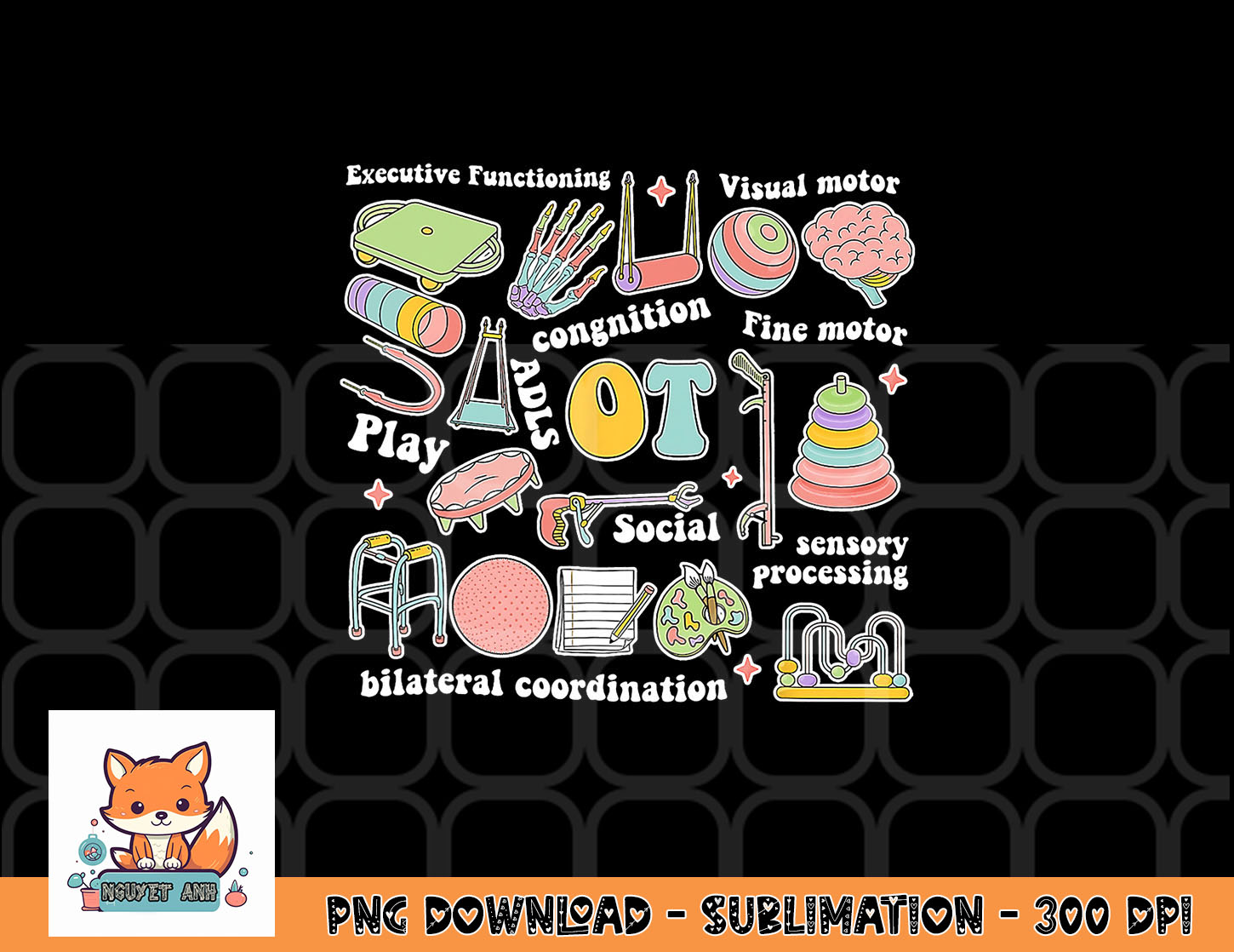Occupational Therapy Pediatric Therapist OT Month png, digit - Inspire ...