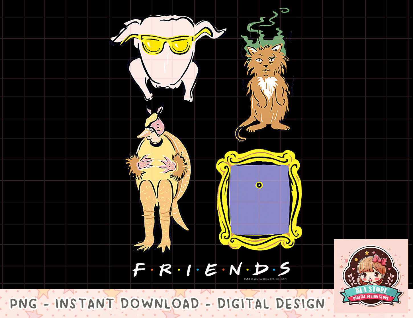 Friends Symbols T Shirt png, instant download, digital print | Inspire ...