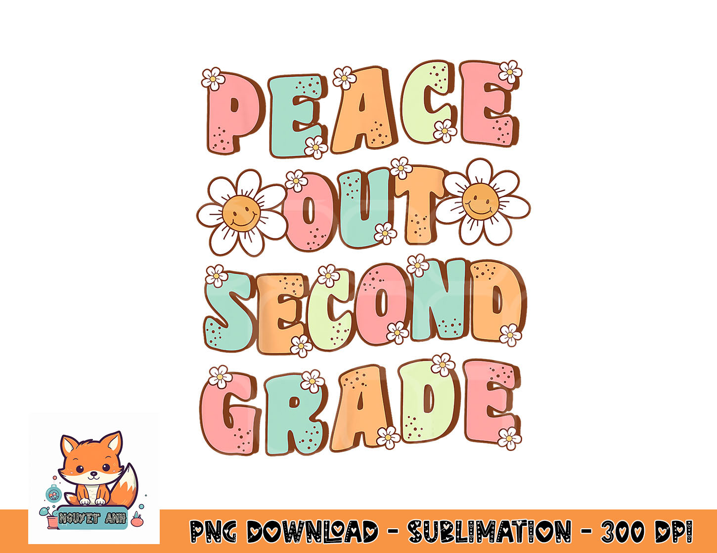 Peace Out Second Grade Cute Groovy Last Day of 2nd Grade png | Inspire ...