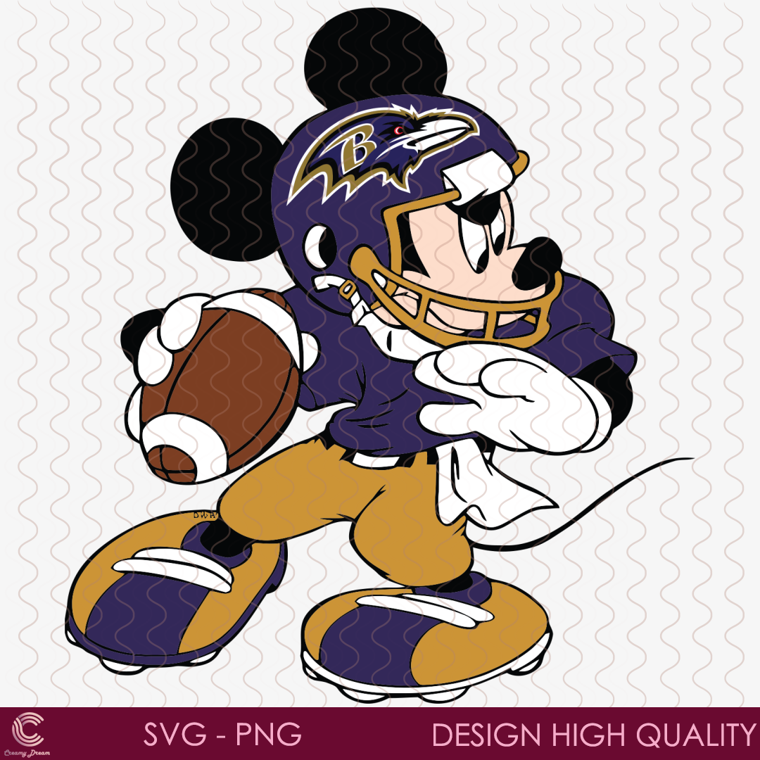 Mickey Mouse Baltimore Ravens Logo Football Team NFL Team Bu | Inspire ...