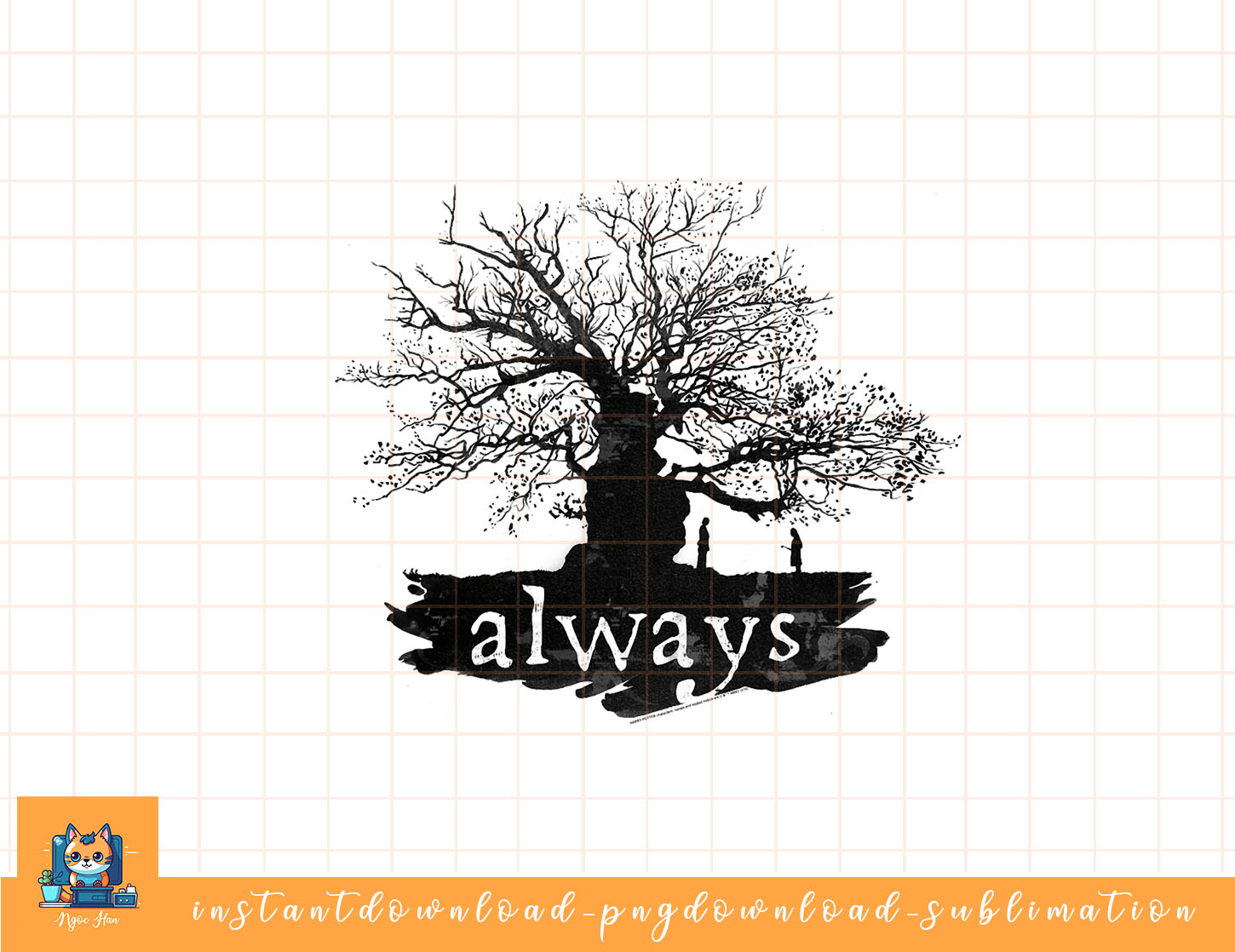 Harry Potter Always Tree Silhouette png, sublimate, digital | Inspire ...