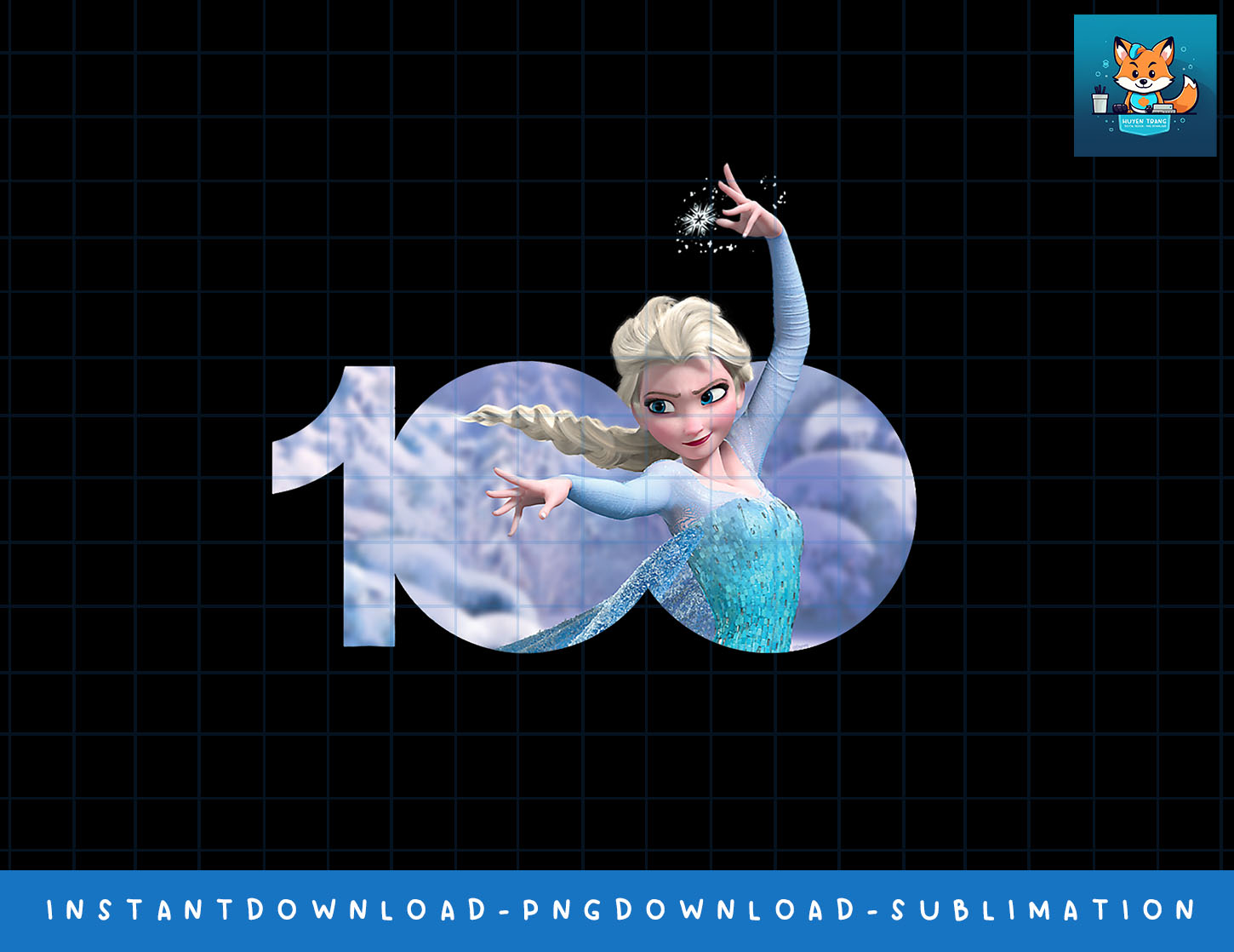 Disney 100 Anniversary Frozen Princess Elsa D100 png, sublim | Inspire ...