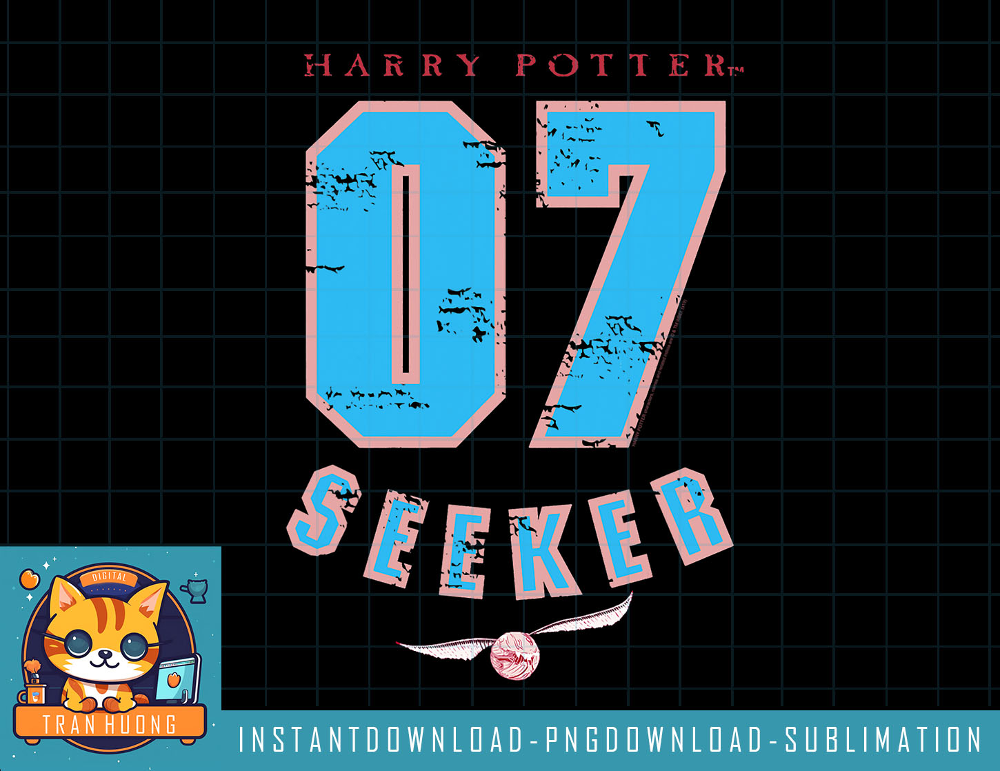 Harry Potter 07 Quidditch Seeker png, sublimate, digital dow | Inspire ...
