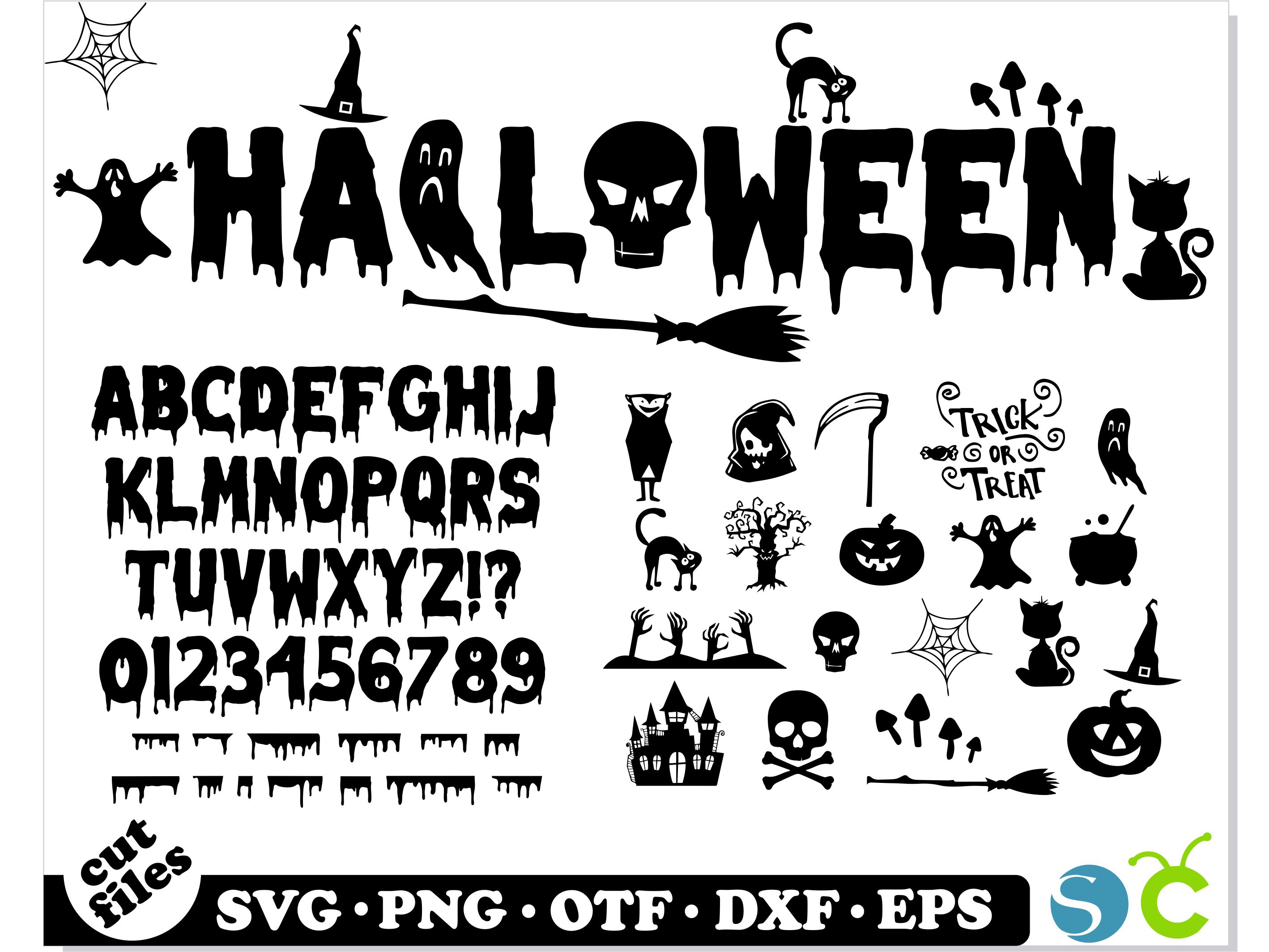 Halloween SVG Bundle | Dripping font otf, Halloween font svg | Inspire ...
