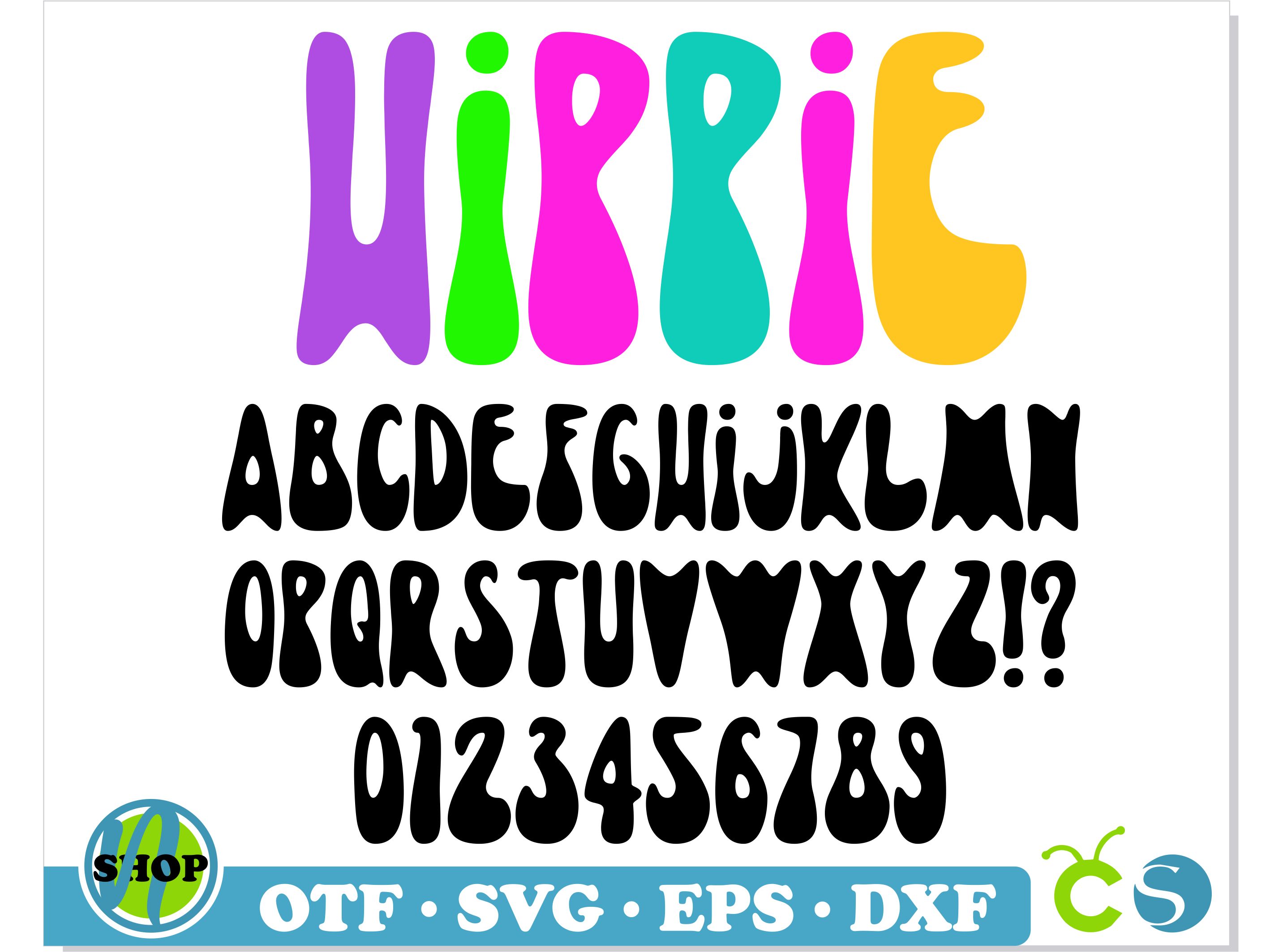 Psychedelic font, Hippie Font svg, Hippie Font OTF, Hippie l | Inspire ...