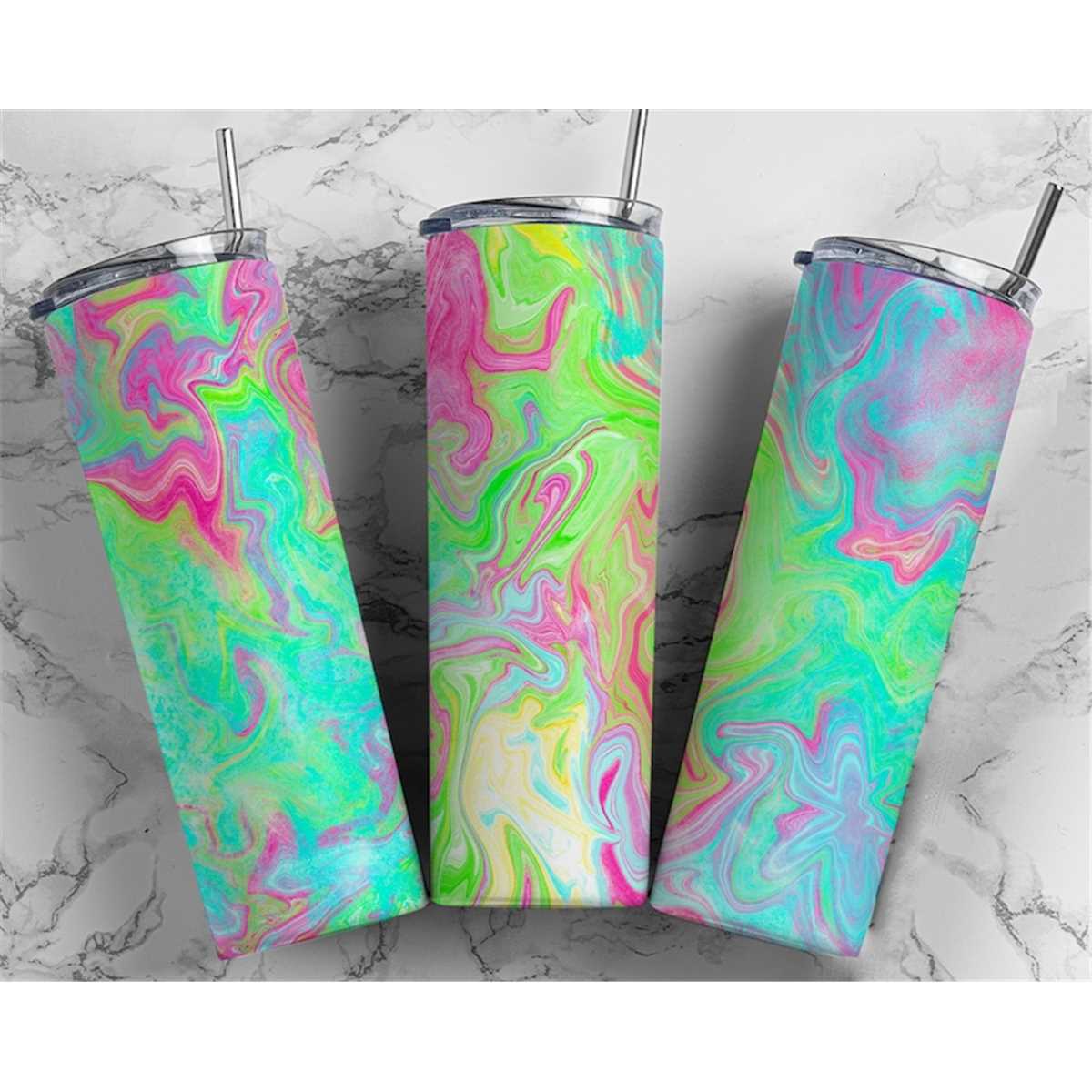 Tumbler Wrap PNG Bright Summer Marble Seamless Sublimation D - Inspire Uplift