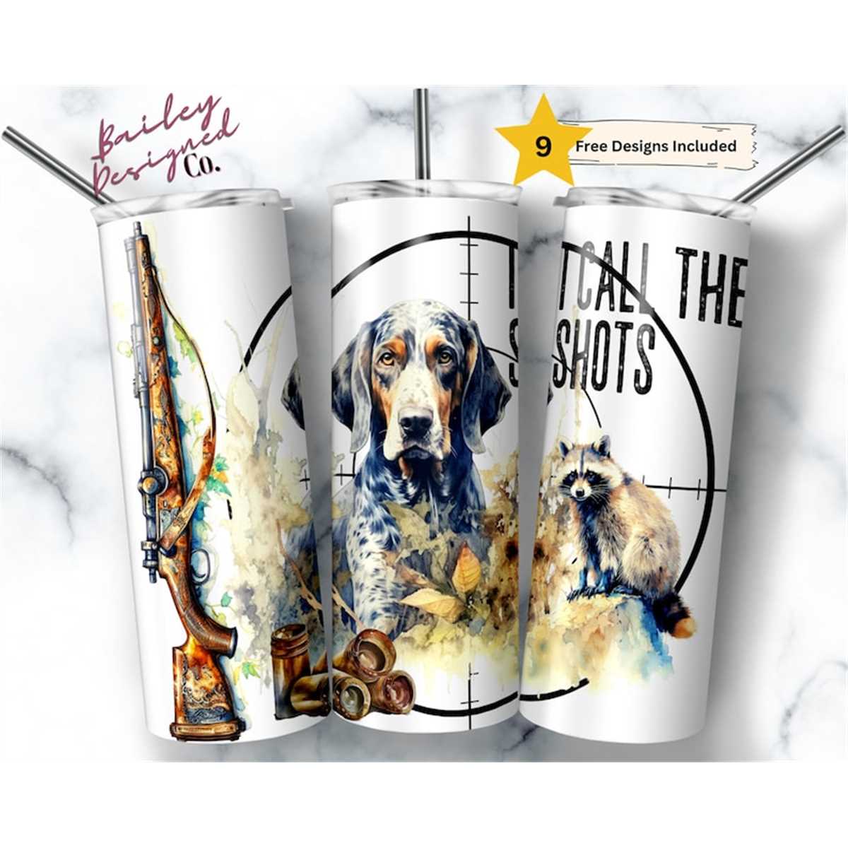 Bluetick Coonhound Hunting 20 oz Skinny Tumbler Sublimation - Inspire ...