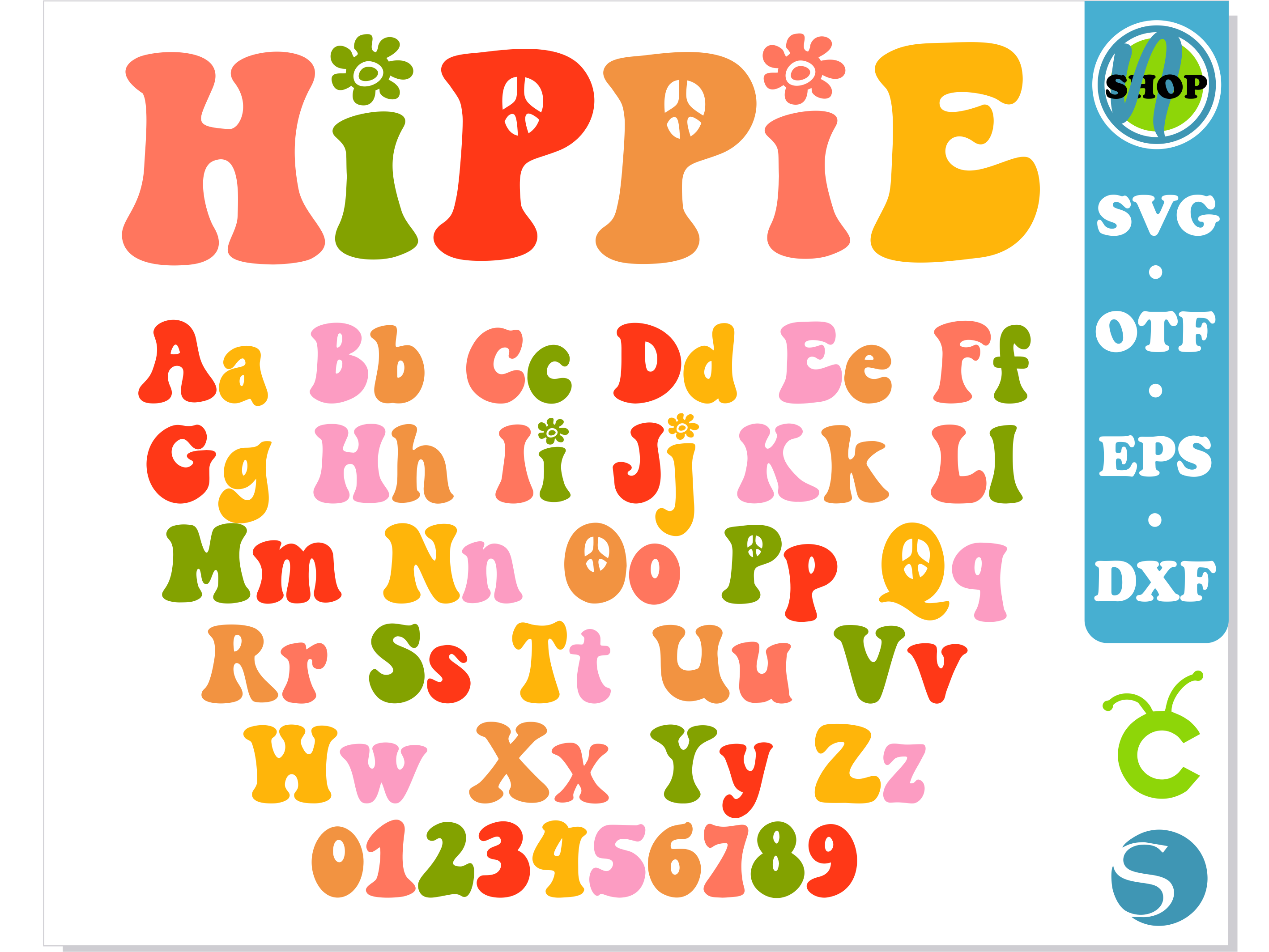 Hippie font svg, Hippie font otf, Hippie letters svg cricut, | Inspire ...