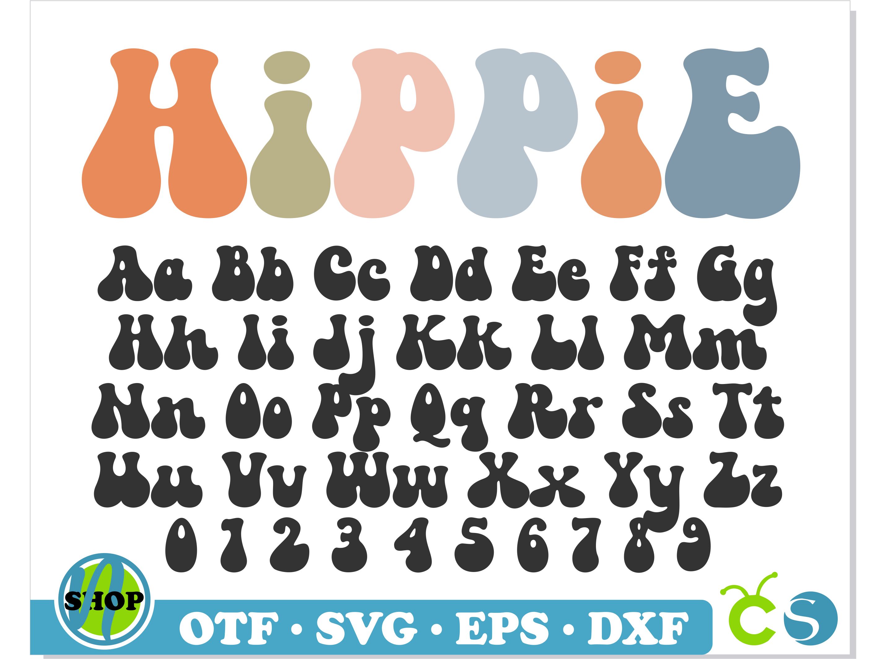 Hippie font otf, Hippie font svg, Retro Font ttf, Retro Font | Inspire ...