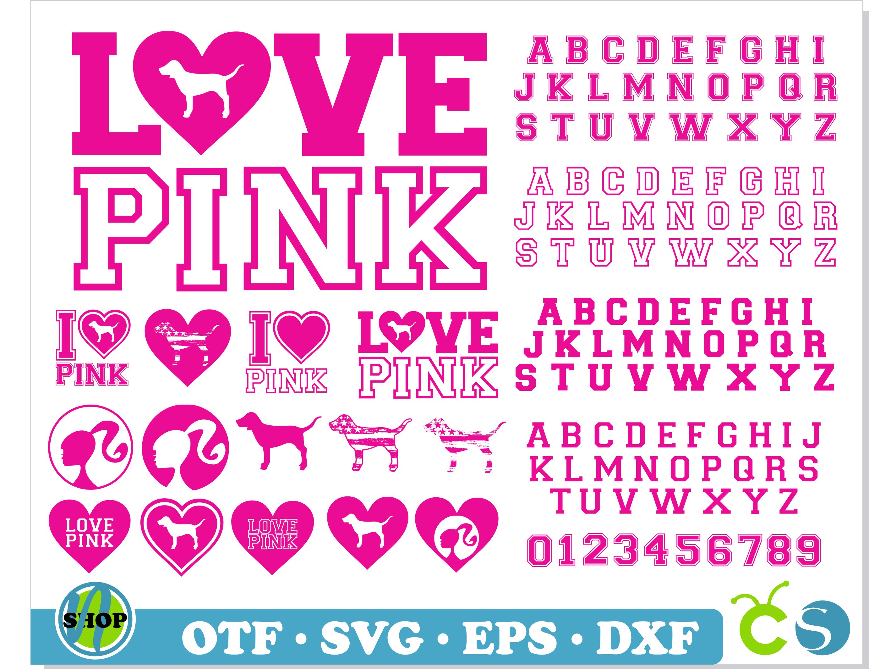 I love pink SVG Bundle, I love pink font svg, Barbie svg, Ba - Inspire ...