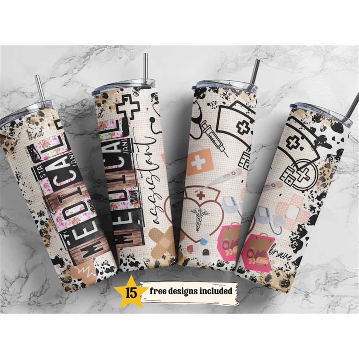 Medical Assistant 20 oz Skinny Tumbler Sublimation Leopard B | Inspire ...