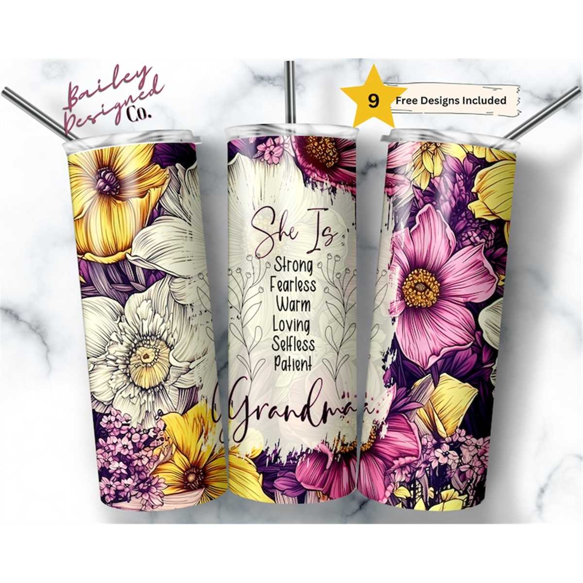 She is Strong 20 oz Skinny Tumbler Sublimation Design Digita | Inspire ...