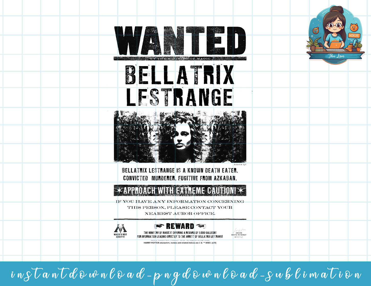 bellatrix lestrange wanted poster printable