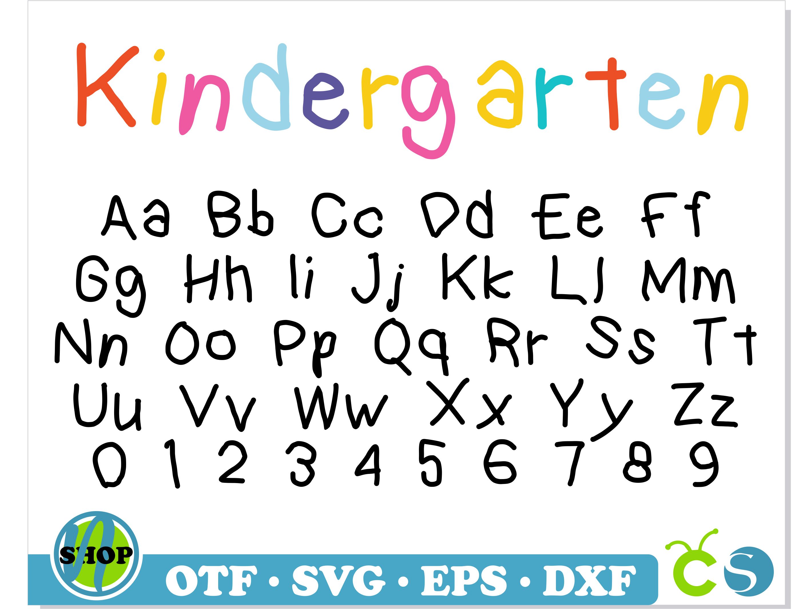 Game Kindergarten font OTF, Kindergarten font Svg, Baby Font - Inspire ...