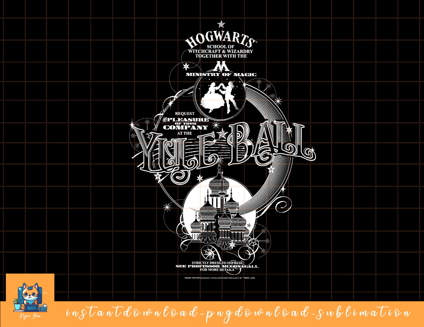 Harry Potter Christmas Yule Ball Invitation png, sublimate, | Inspire ...