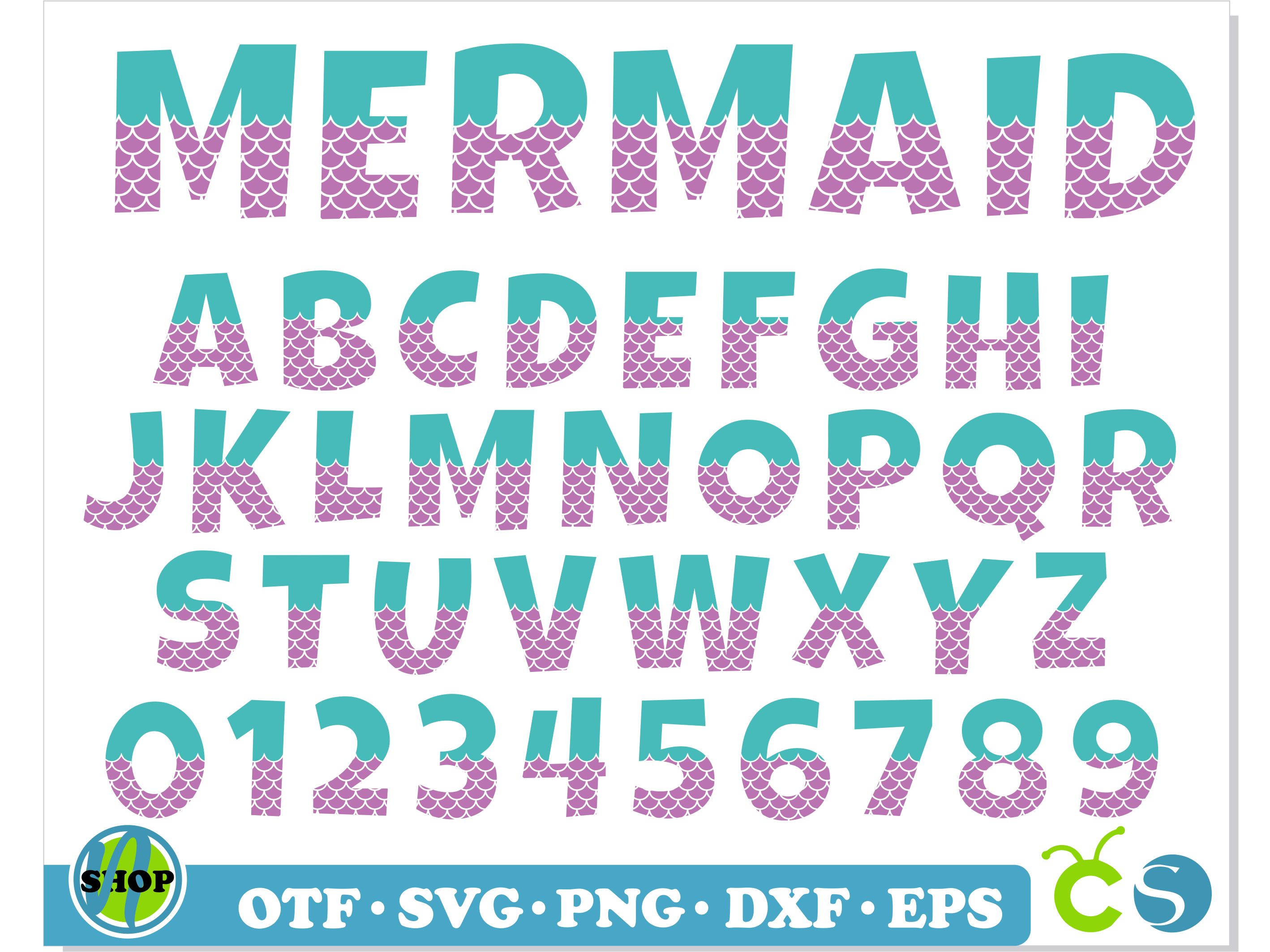 Mermaid Font SVG Cricut, Mermaid Font otf, Mermaid letters s | Inspire ...
