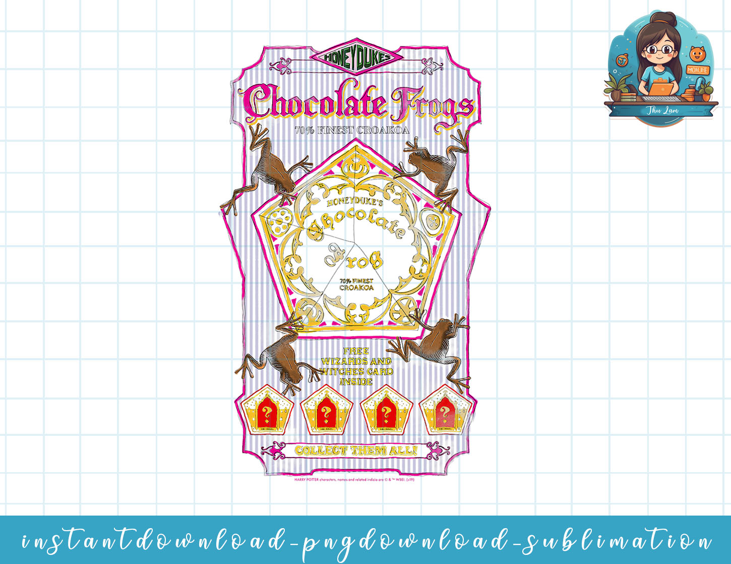 Harry Potter Chocolate Frogs Box png, sublimate, digital dow | Inspire ...