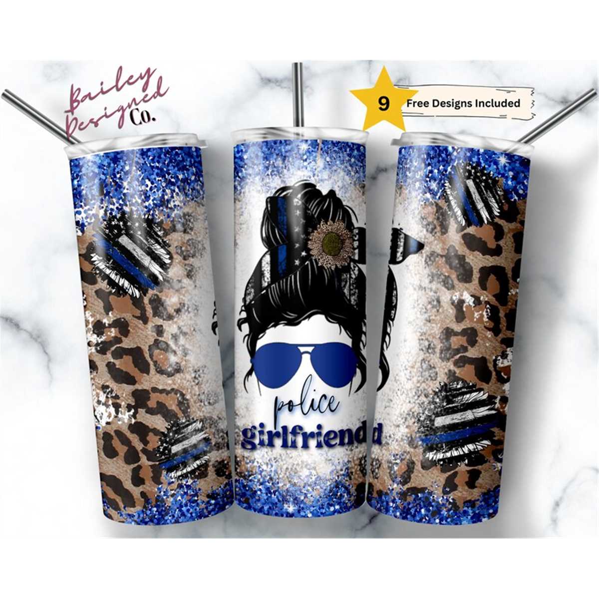 Police Girlfriend 20 Oz Skinny Tumbler Sublimation Design Di Inspire