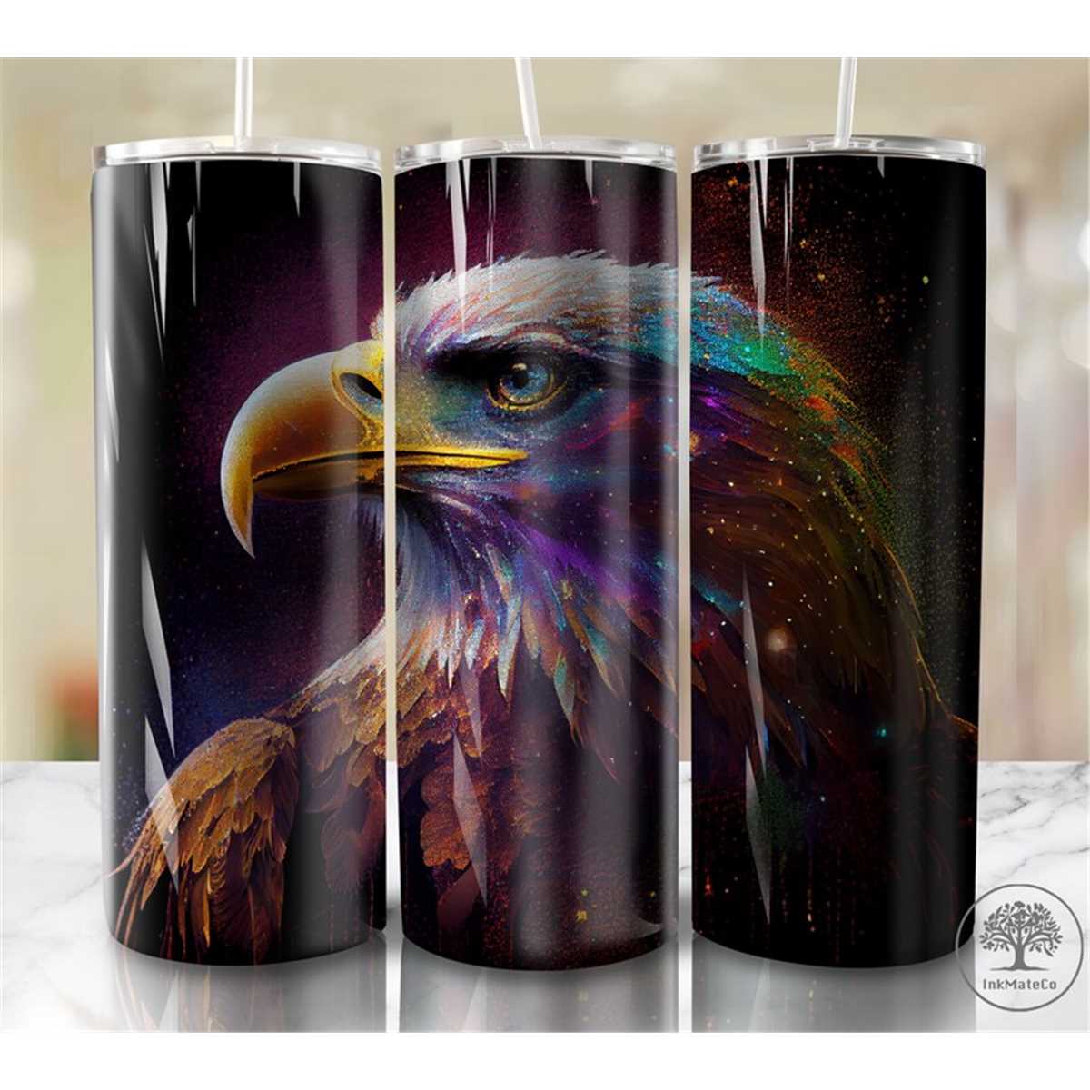 Eagles and Eaglets 20oz Skinny Tumbler Sublimation Designs f - Inspire Uplift