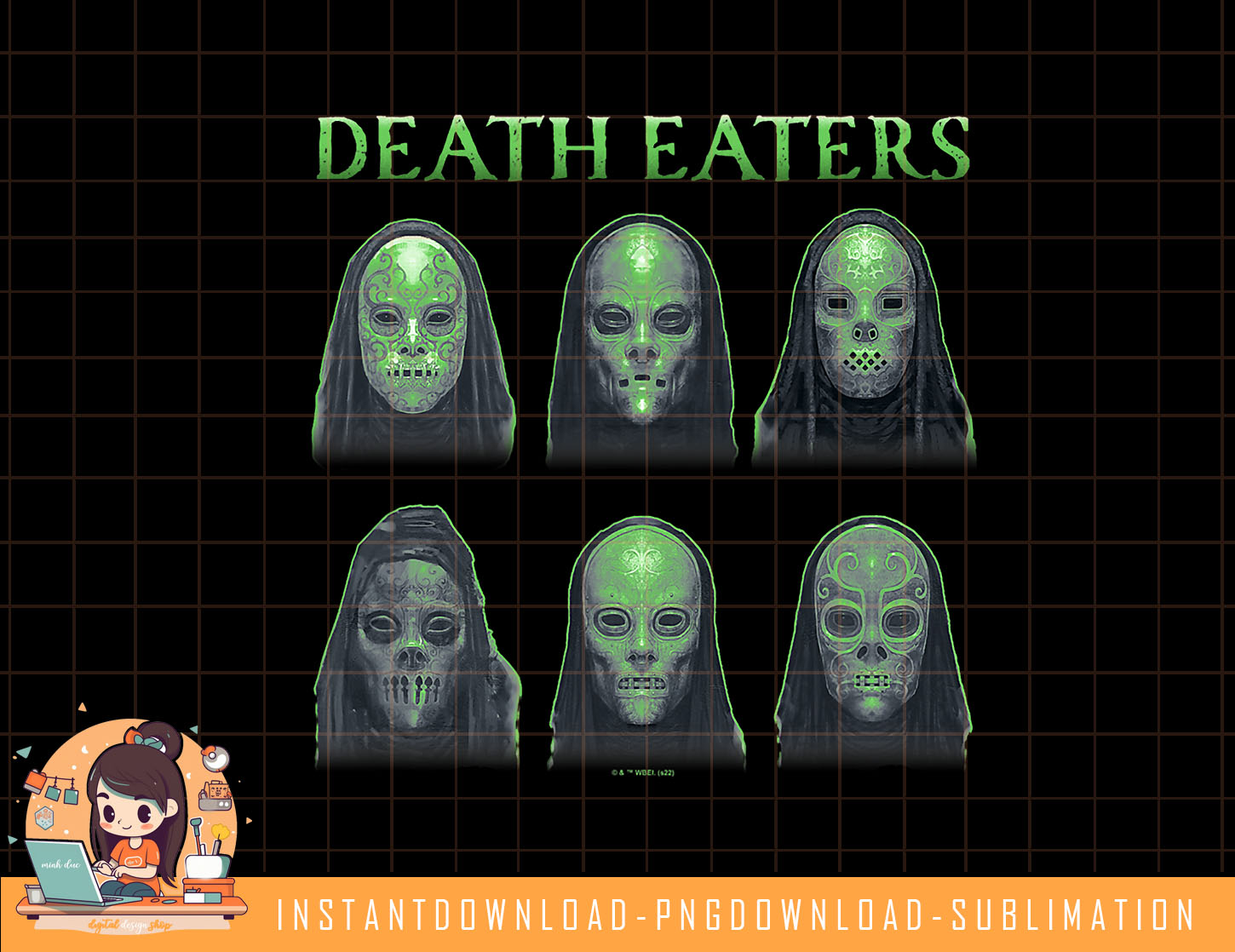 Harry Potter Death Eaters Masks Lineup png, sublimate, digit | Inspire ...