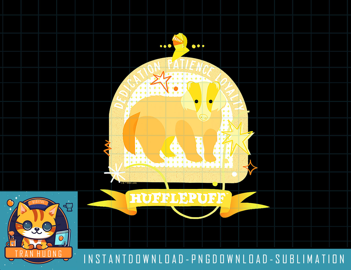 Harry Potter Deathly Hallows 2 Hufflepuff Grid Logo png, sub | Inspire ...