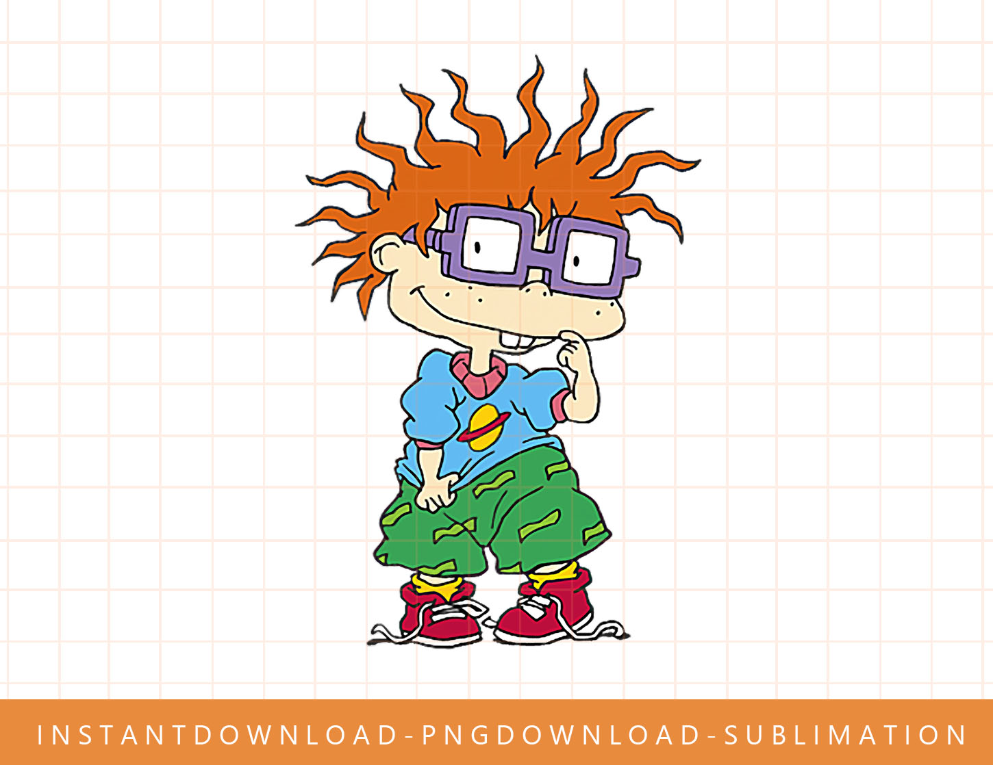 Rugrats Chuckie Finster Center Icon png, sublimate, digital | Inspire ...