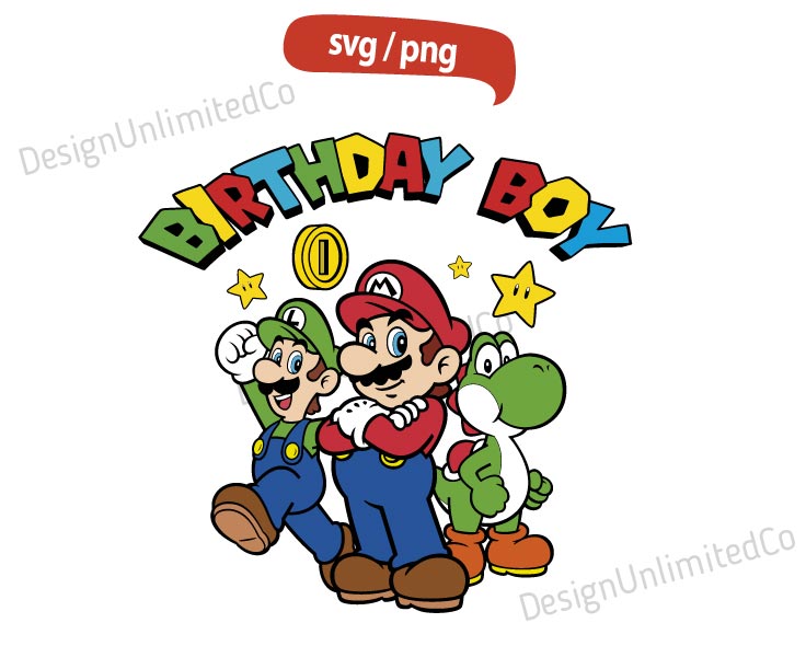 Super Mario Bros Birthday Boy svg, Super Mario Quotes svg, M - Inspire ...