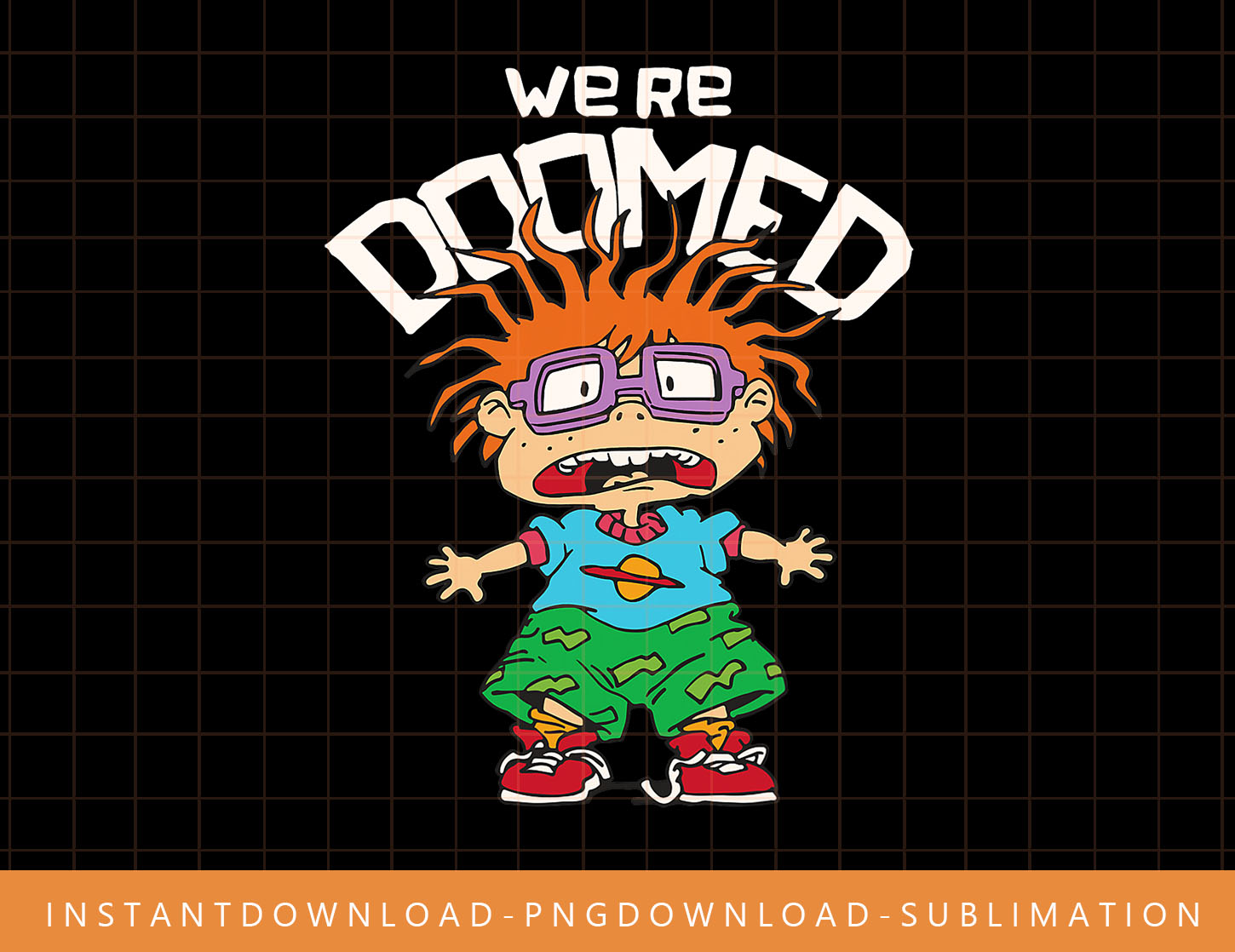 Rugrats Chuckie We re Doomed T-Shirt png, sublimate, digital - Inspire ...