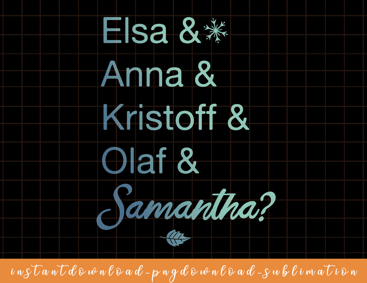 Disney Frozen 2 Character Name Stack & Samantha png, sublima | Inspire ...