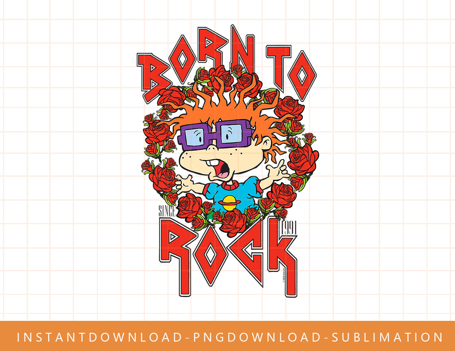 Rugrats Chucky Was Born to Rock png, sublimate, digital prin | Inspire ...