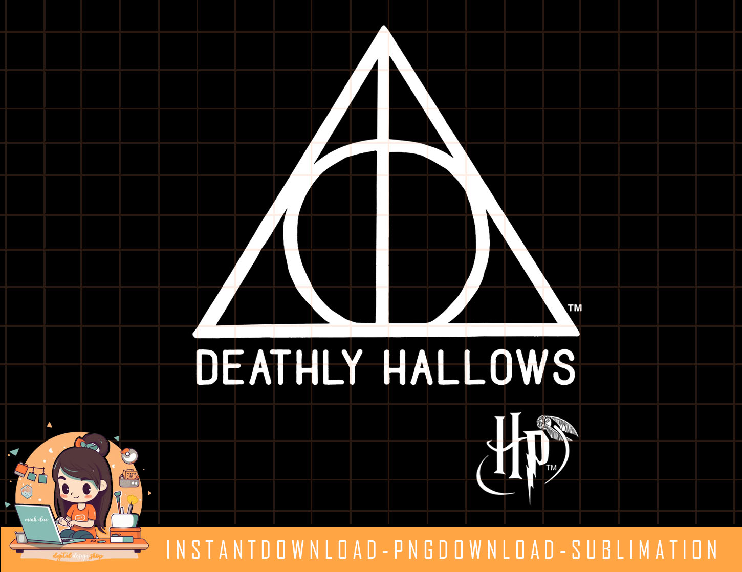 Harry Potter Deathly Hallows Line Symbol png, sublimate, dig | Inspire ...