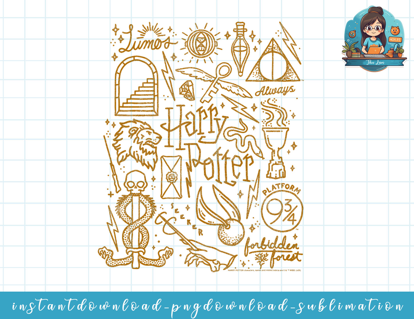 Harry Potter Deathly Hallows 2 Icon Collage Poster png, subl - Inspire ...