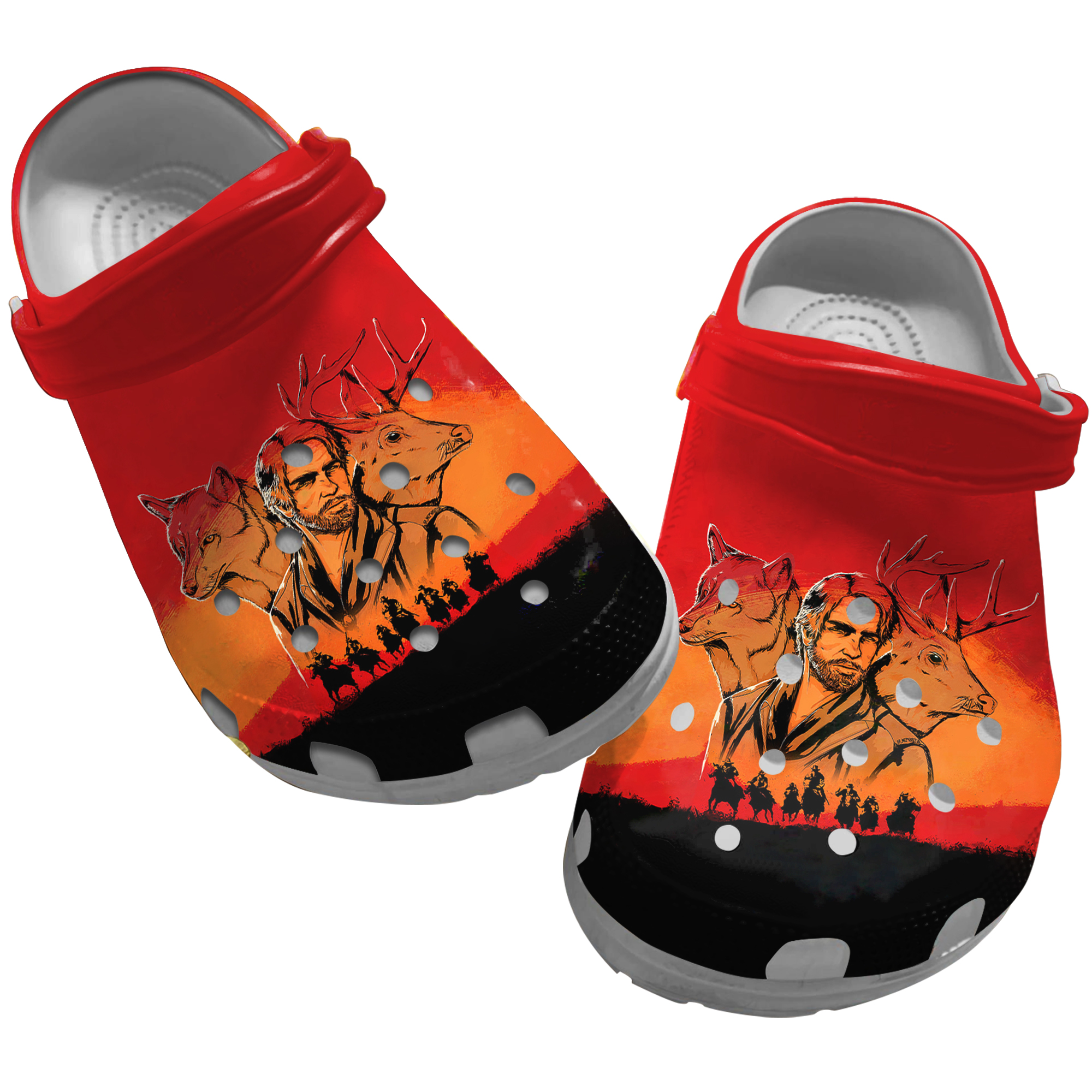 Red Dead Redemption Crocs, Red Dead Redemption Clog Shoes Un | Inspire ...