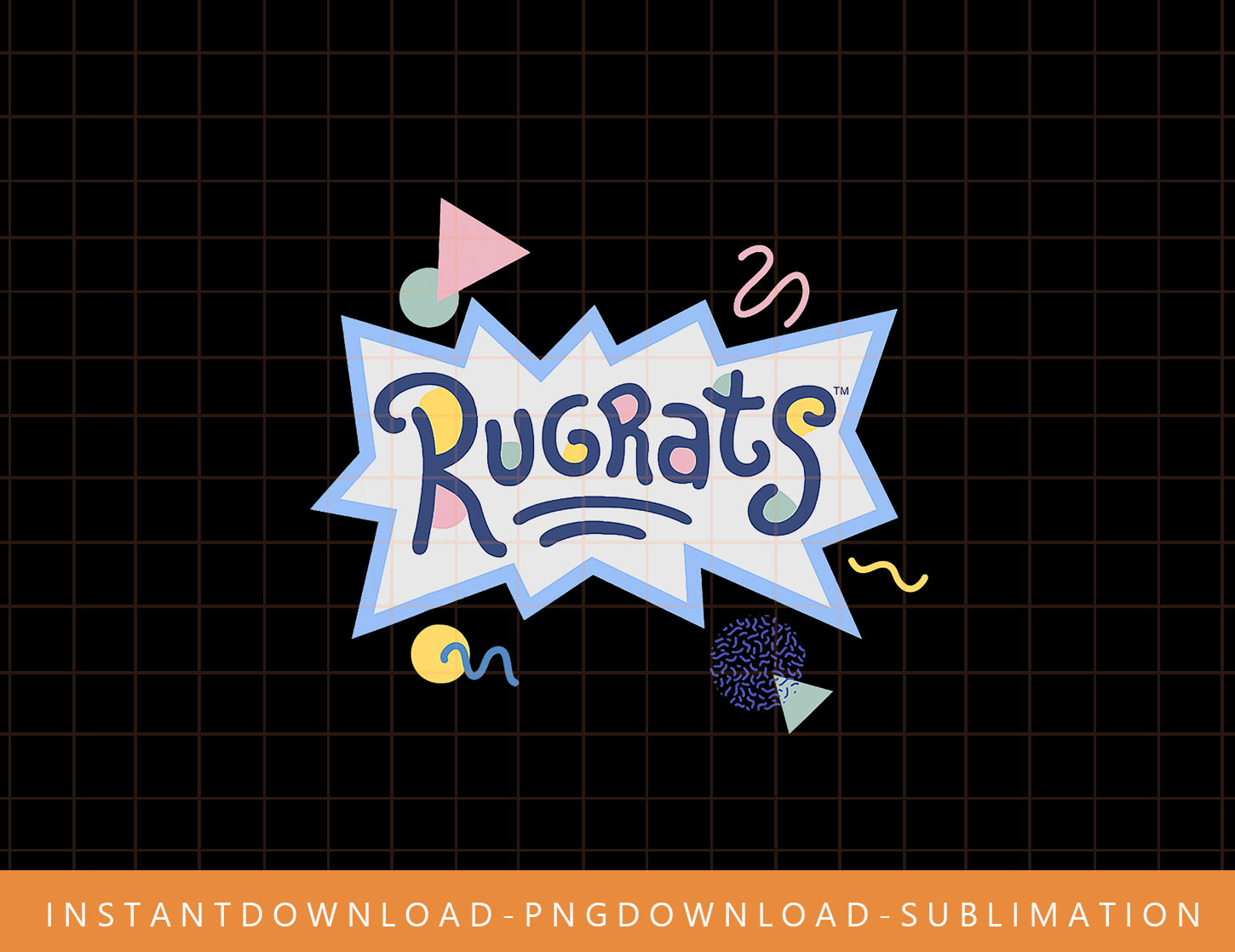 Rugrats Classic Retro Vintage Logo Title Graphic png, sublim - Inspire ...