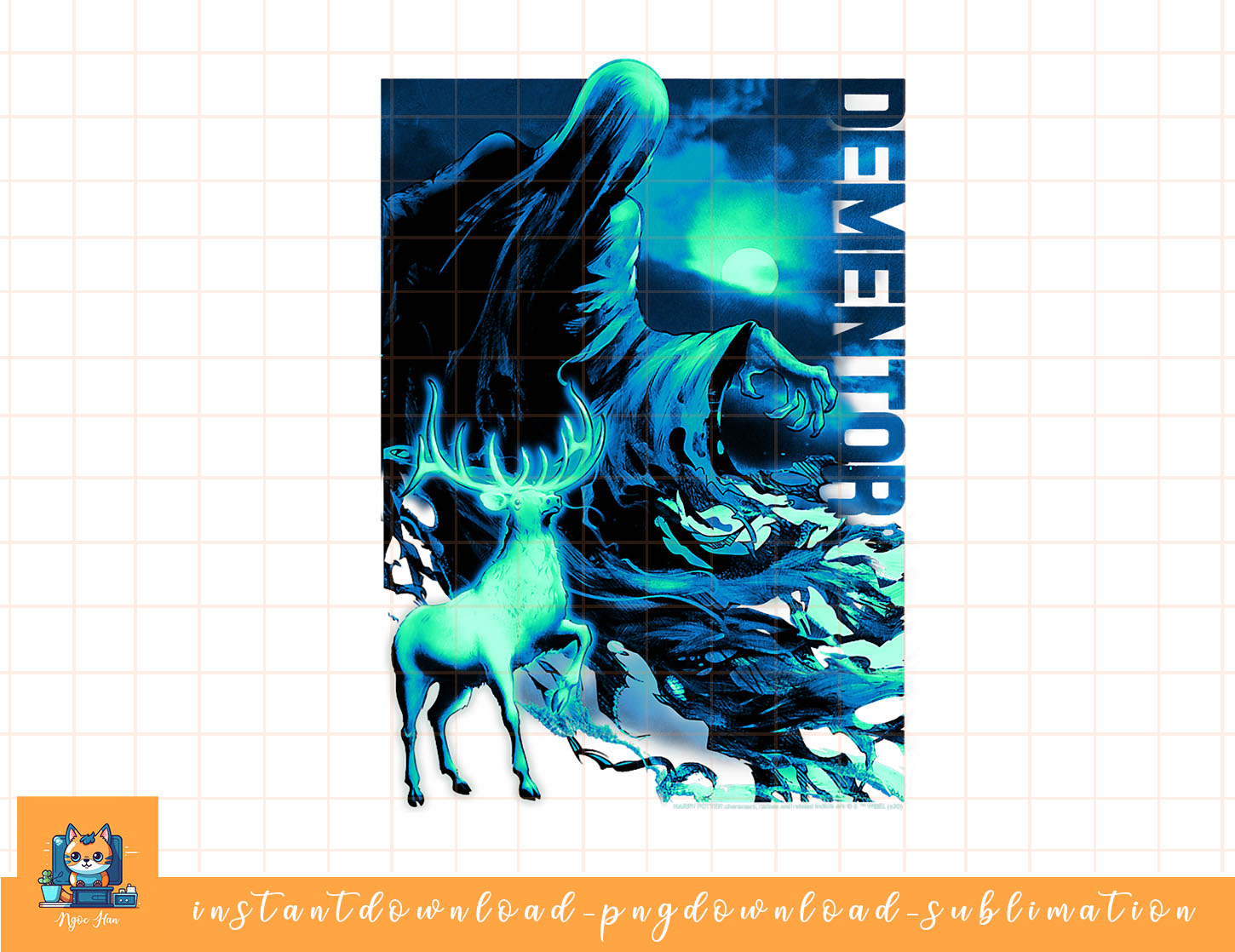 Harry Potter Dementor & Patronus Portrait png, sublimate, di | Inspire ...