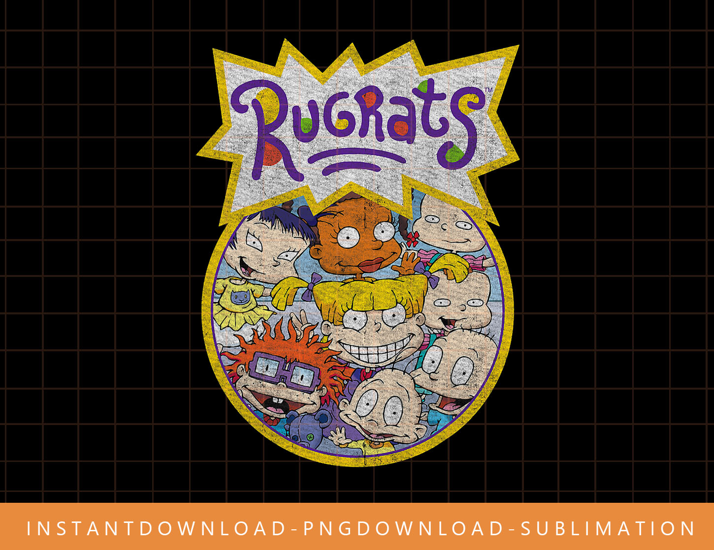 Rugrats Every Baby Vintage Circle Title Graphic png, sublima - Inspire ...