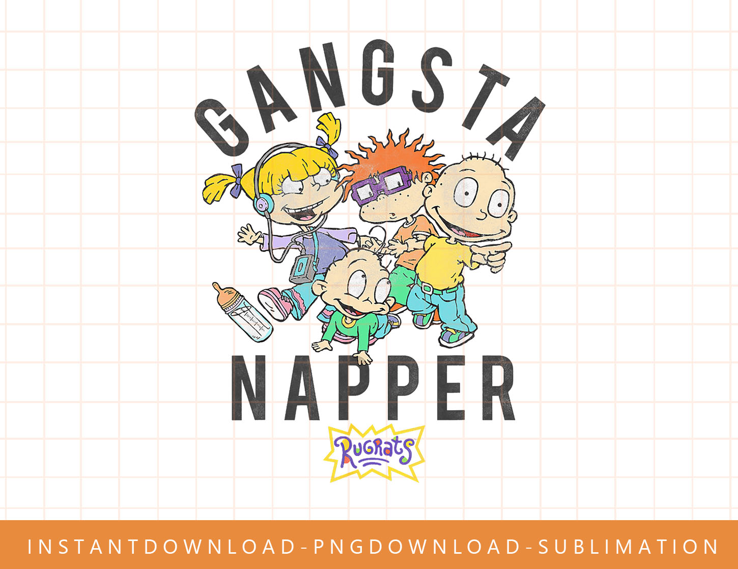 Rugrats Gangsta Napper Playful Group Shot png, sublimate, di - Inspire ...