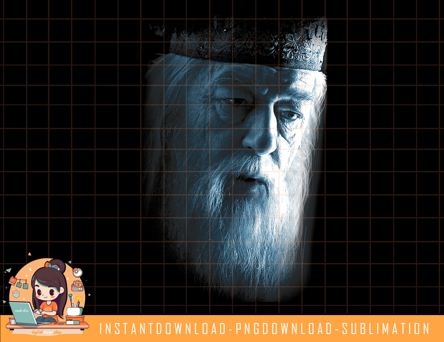 Harry Potter Dumbledore Face png, sublimate, digital downloa - Inspire ...