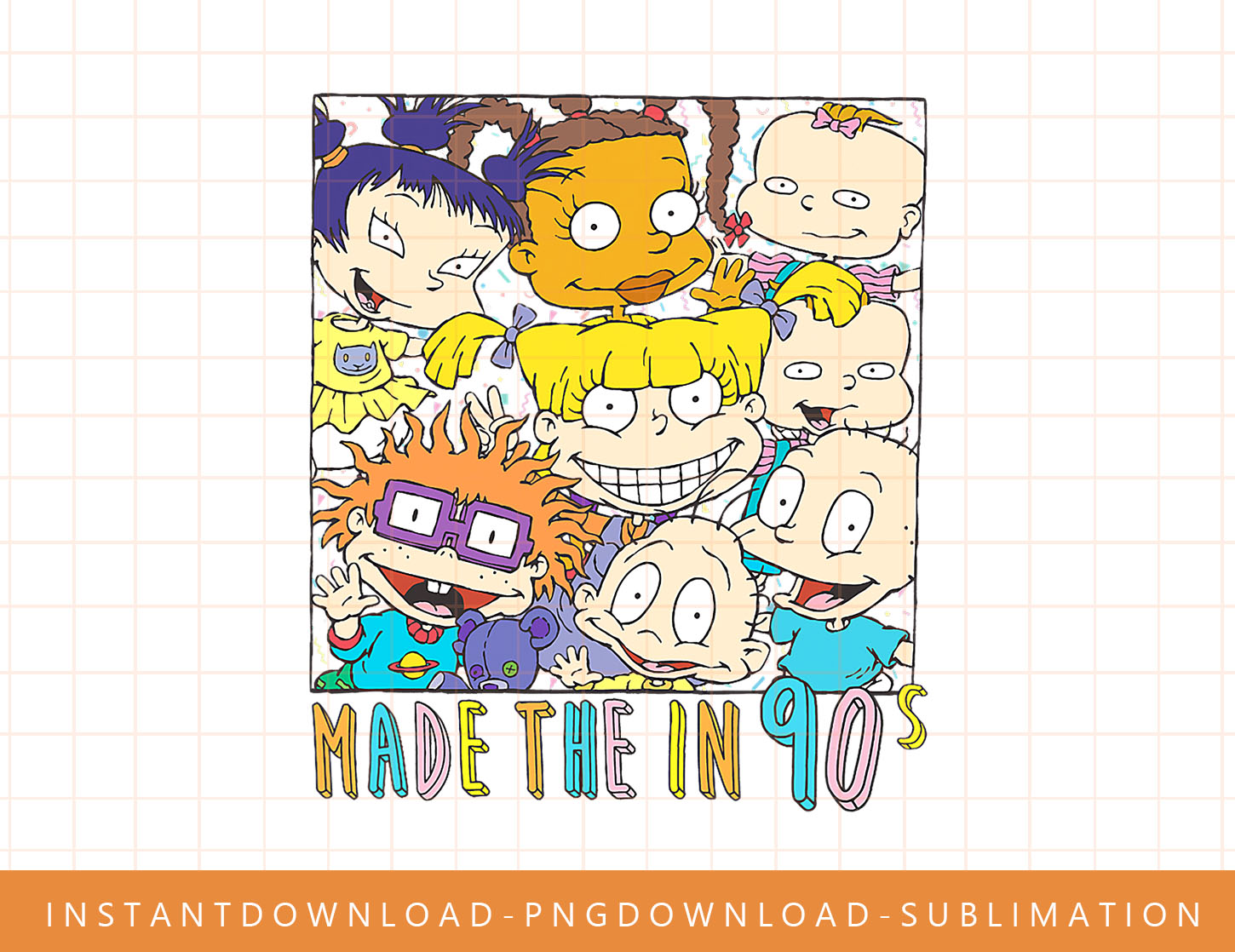 Rugrats Group Color Portrait Made In The Nineties png, subli - Inspire ...
