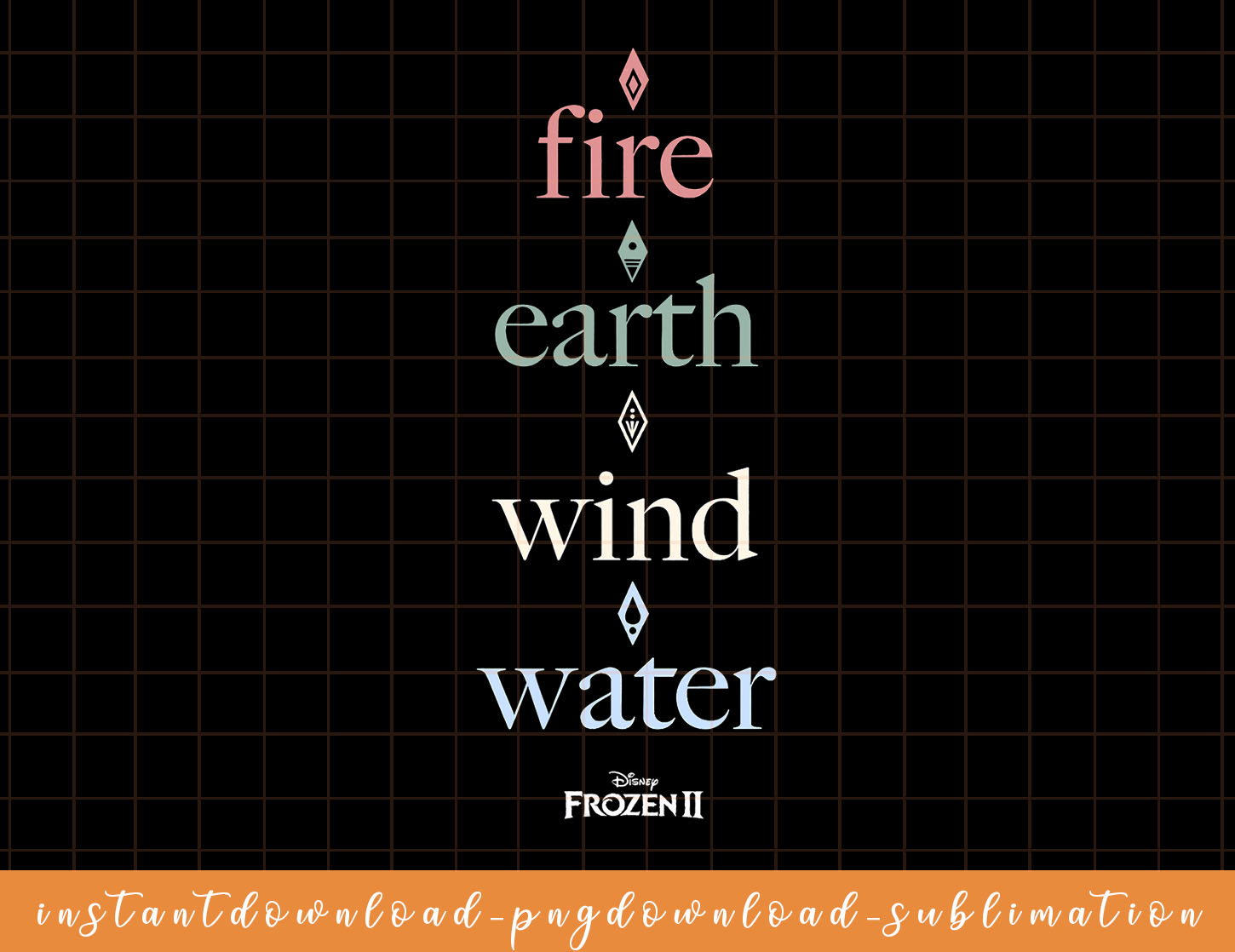 Disney Frozen 2 Element Simple Text Stack png, sublimate, di | Inspire ...