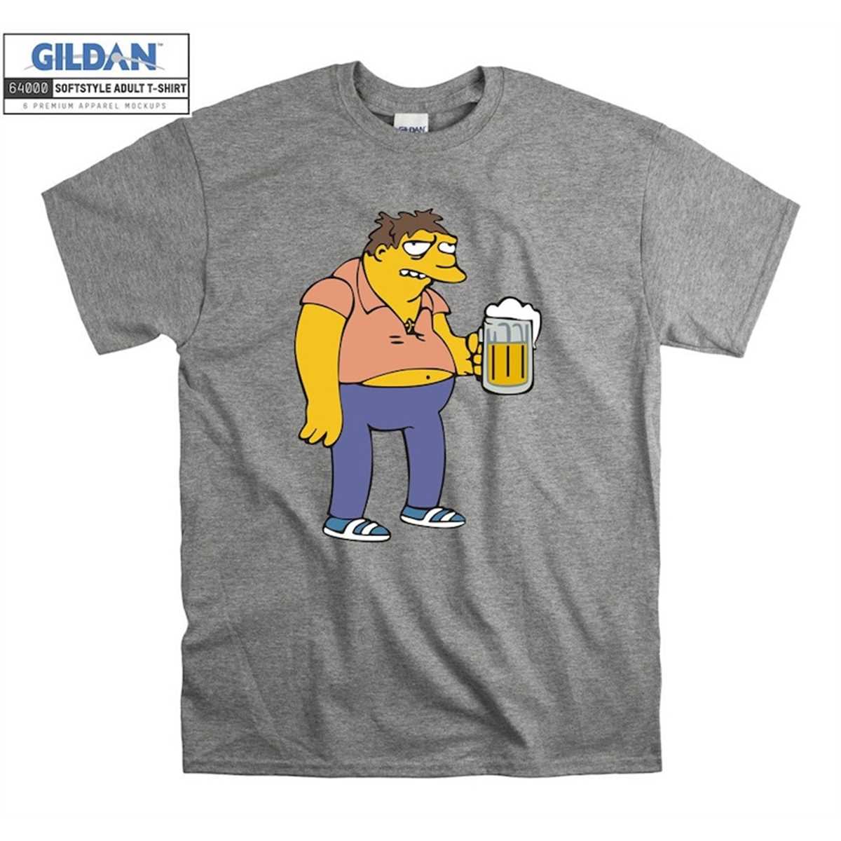 The Simpsons Barney Gumble Beer T shirt Art Cartoon T-shirt | Inspire ...