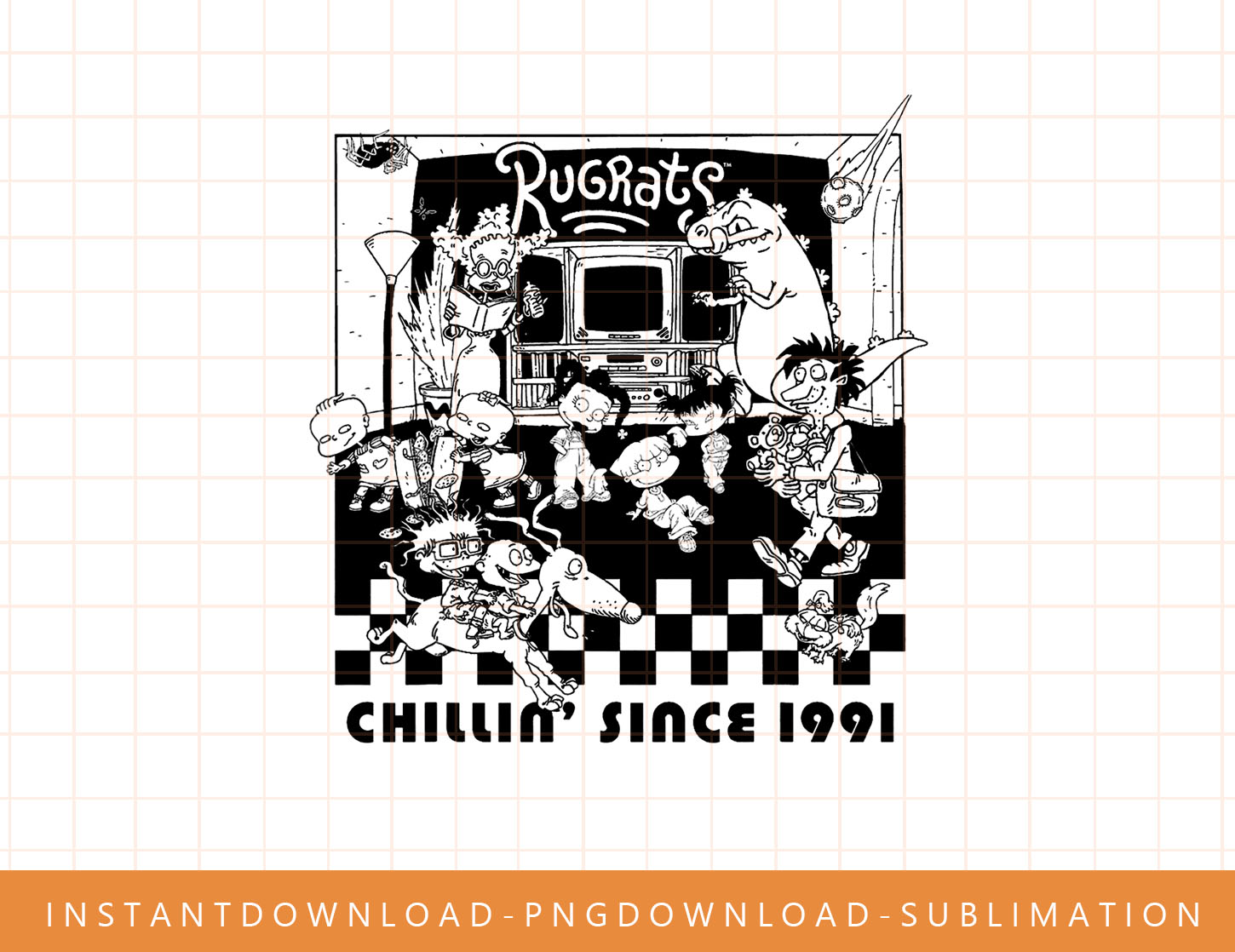 Rugrats Group Living Room Chillin Since 91 Retro png, sublim | Inspire ...
