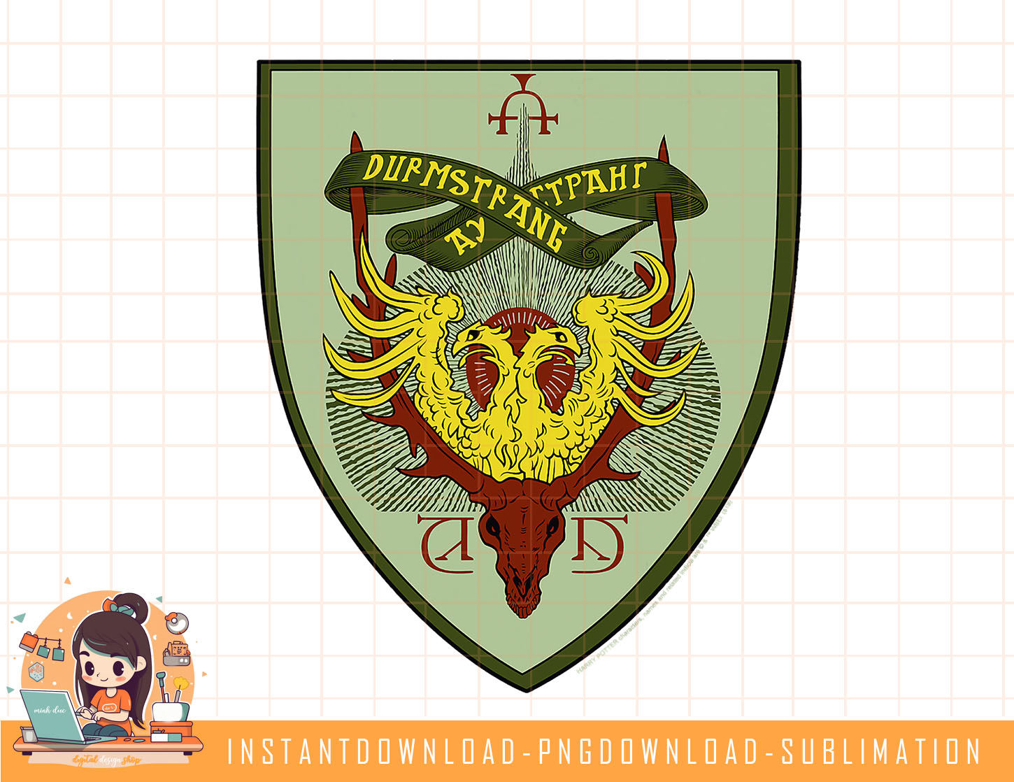Harry Potter Durmstrang Crest png, sublimate, digital downlo - Inspire Uplift