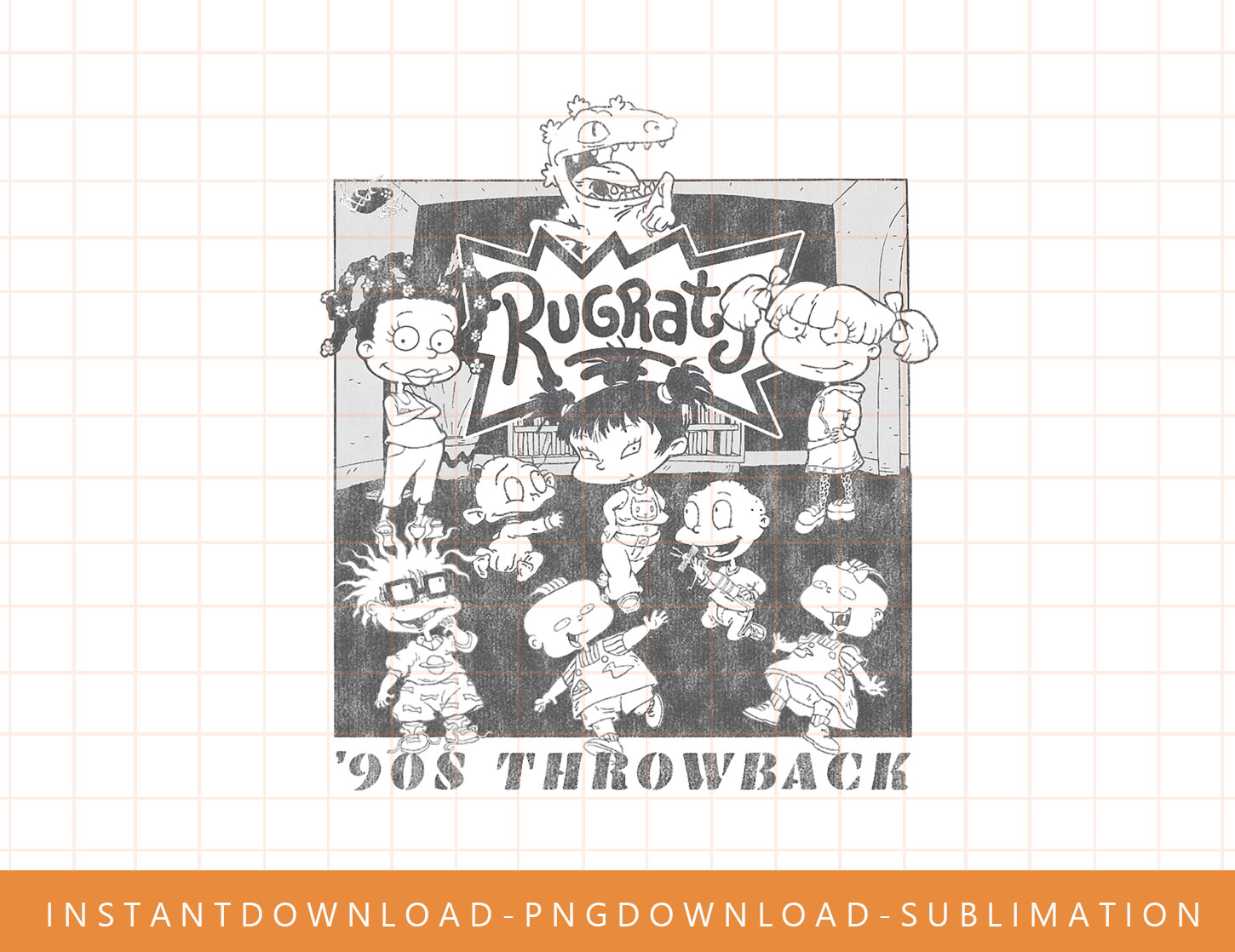 Rugrats Group Shot 90s Throwback Poster png, sublimate, dig - Inspire ...