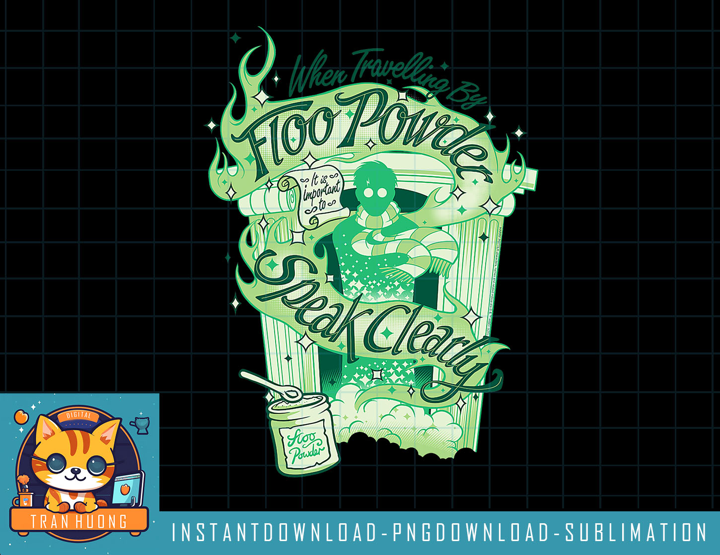 Harry Potter Floo Powder Speak Clearly png, sublimate, digit - Inspire ...