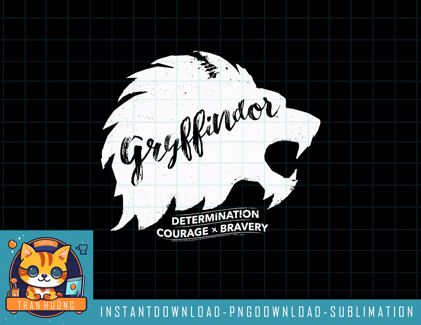 Harry Potter Gryffindor Wordcraft png, sublimate, digital do | Inspire ...